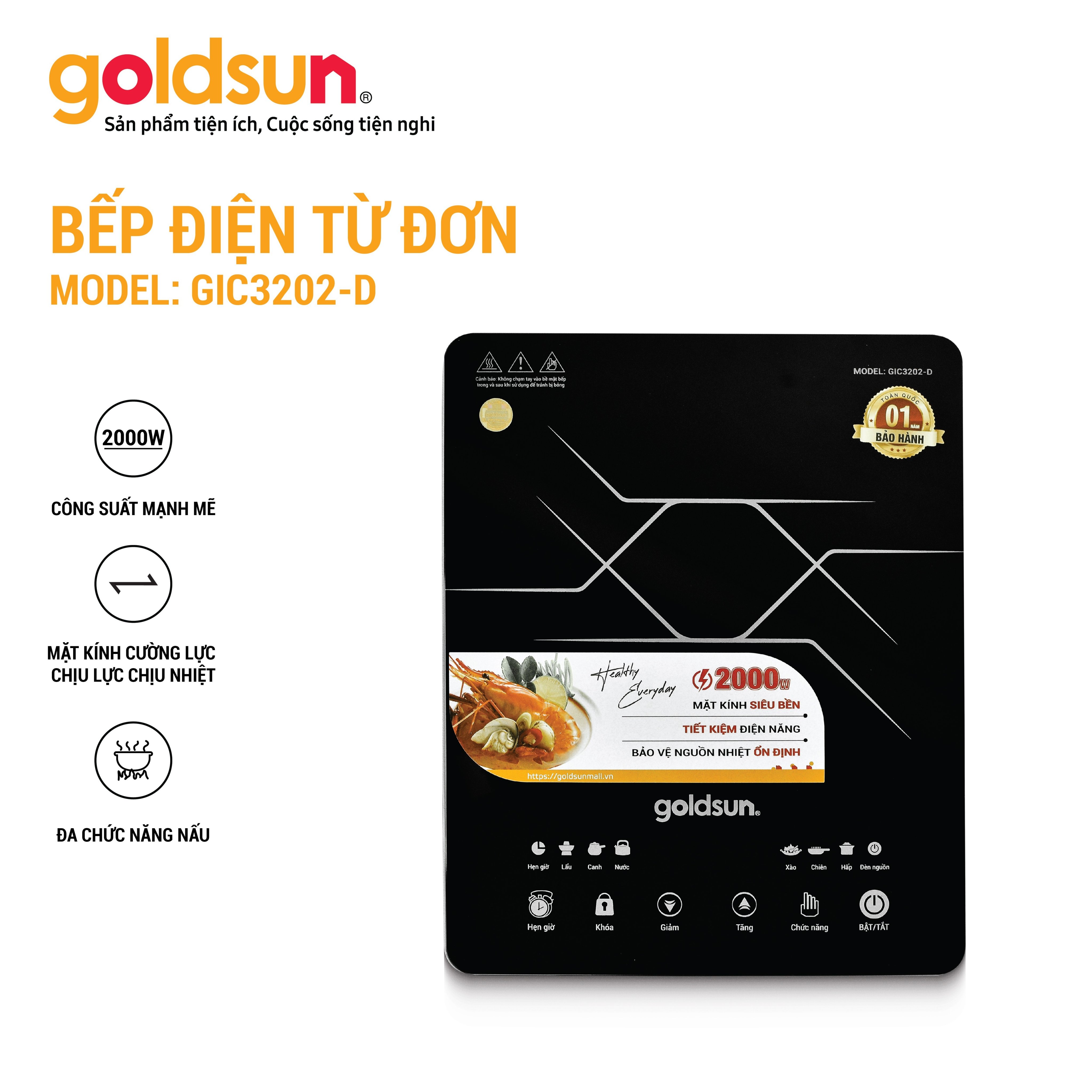 Hướng dẫn cách sử dụng bếp từ đơn goldsun đơn giản và hiệu quả